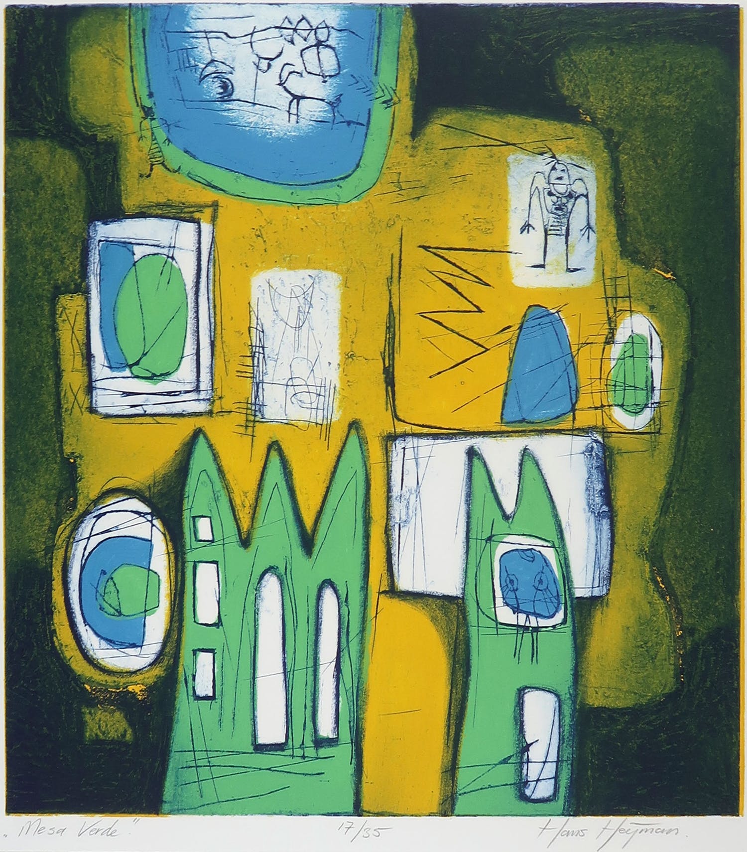 Hans Heijman - Kleurenets, Mesa verder Verkocht | Kunstveiling.nl