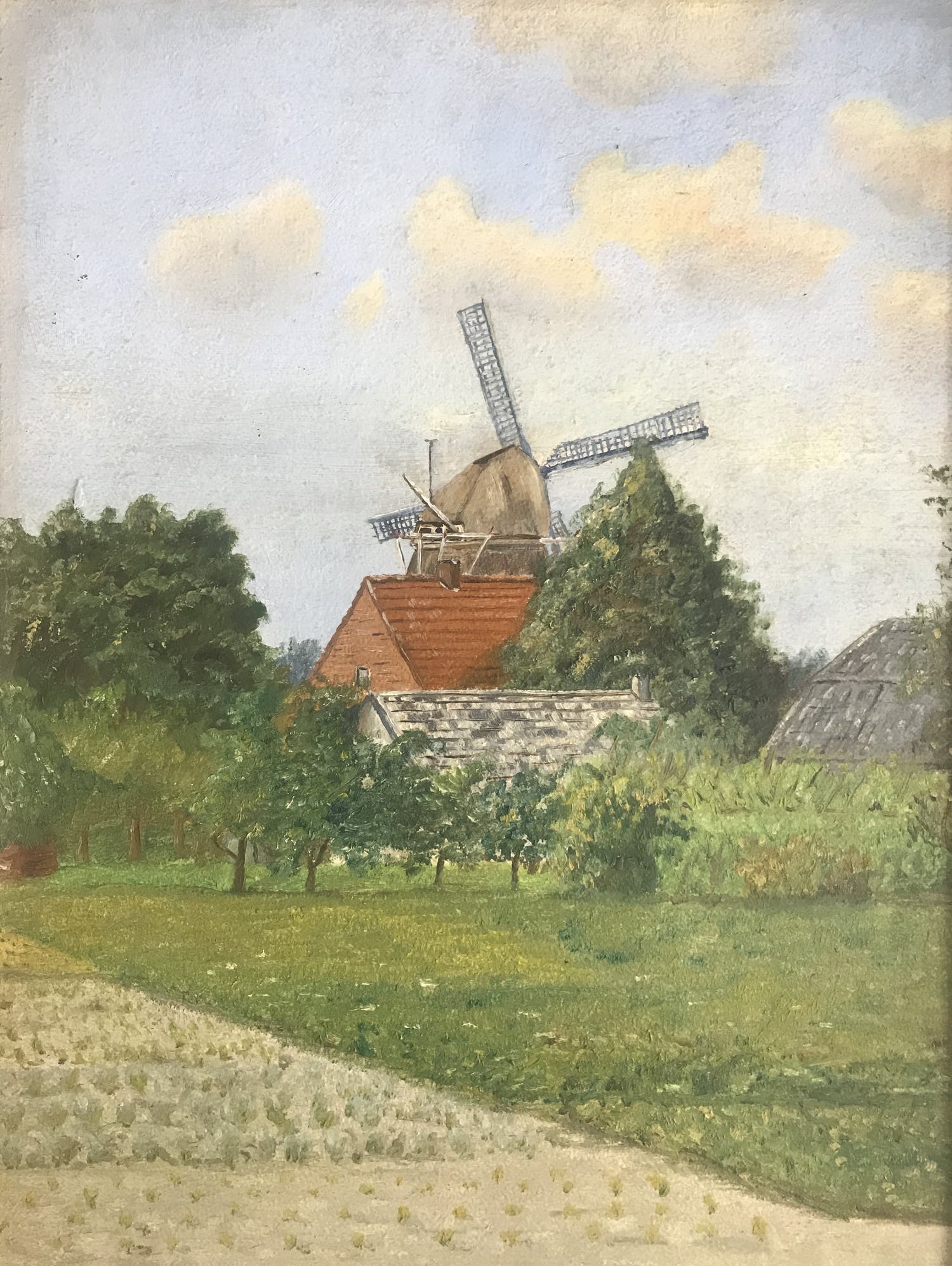 Jan Kruit - Landschap met molen Verkocht | Kunstveiling.nl
