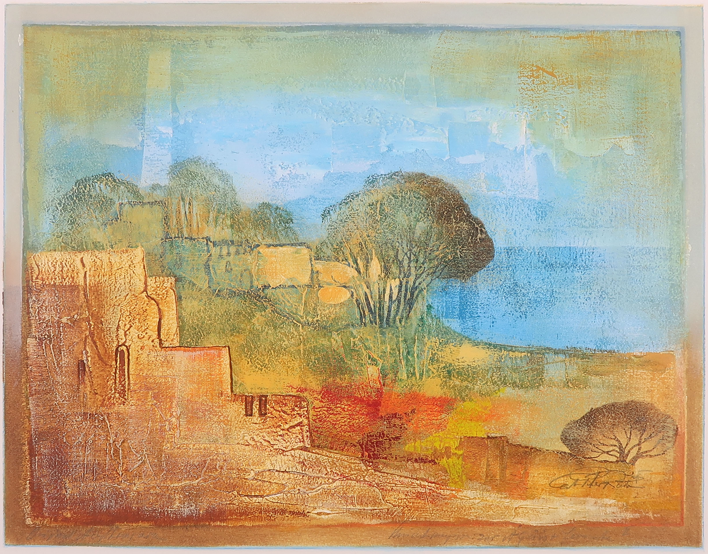 Ernst Peter Rade - Acryltempera, Landschap Verkocht | Kunstveiling.nl