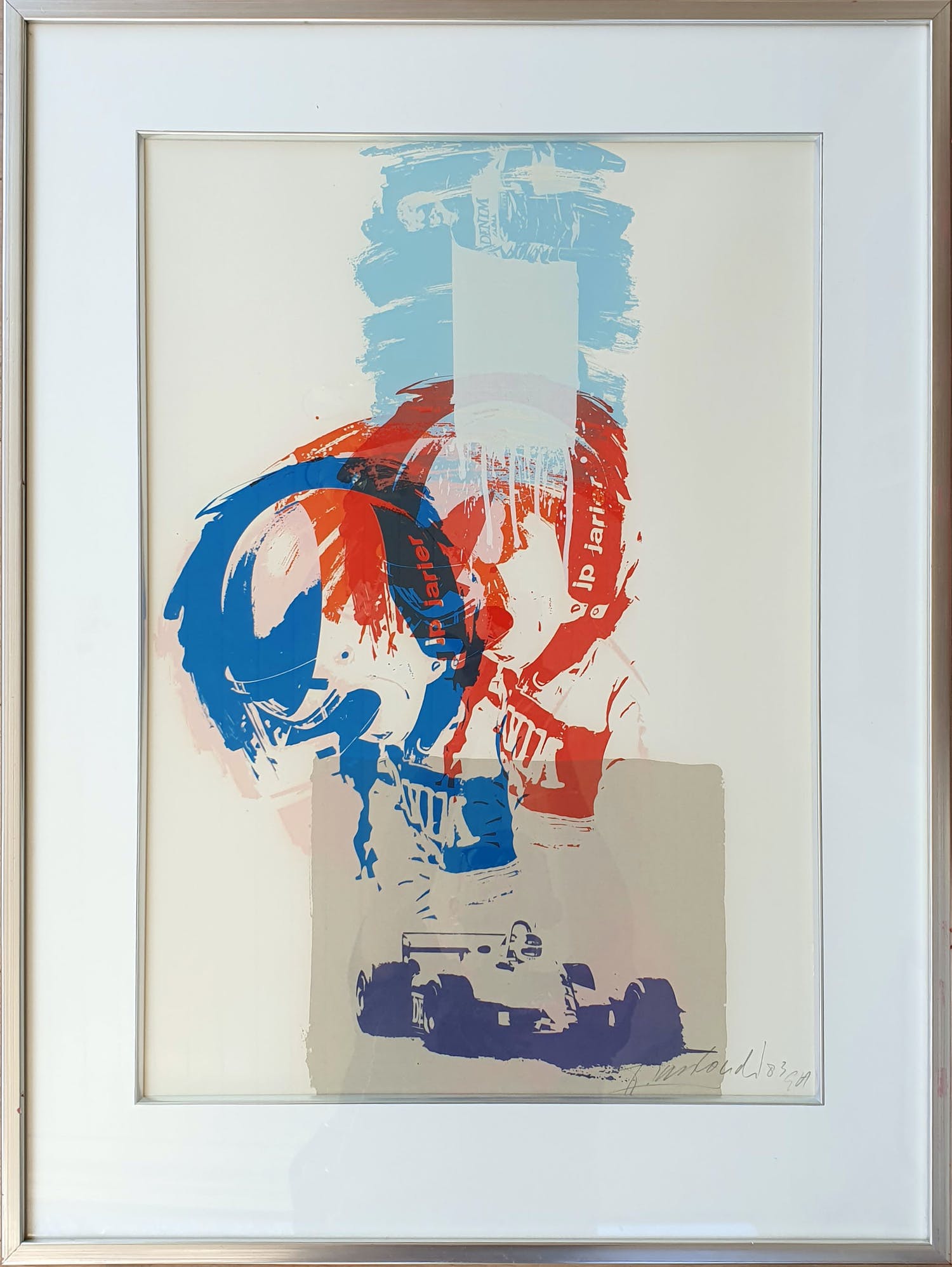 Frank Gude - Formule I - JP Jarier | Ingelijst Verkocht | Kunstveiling.nl