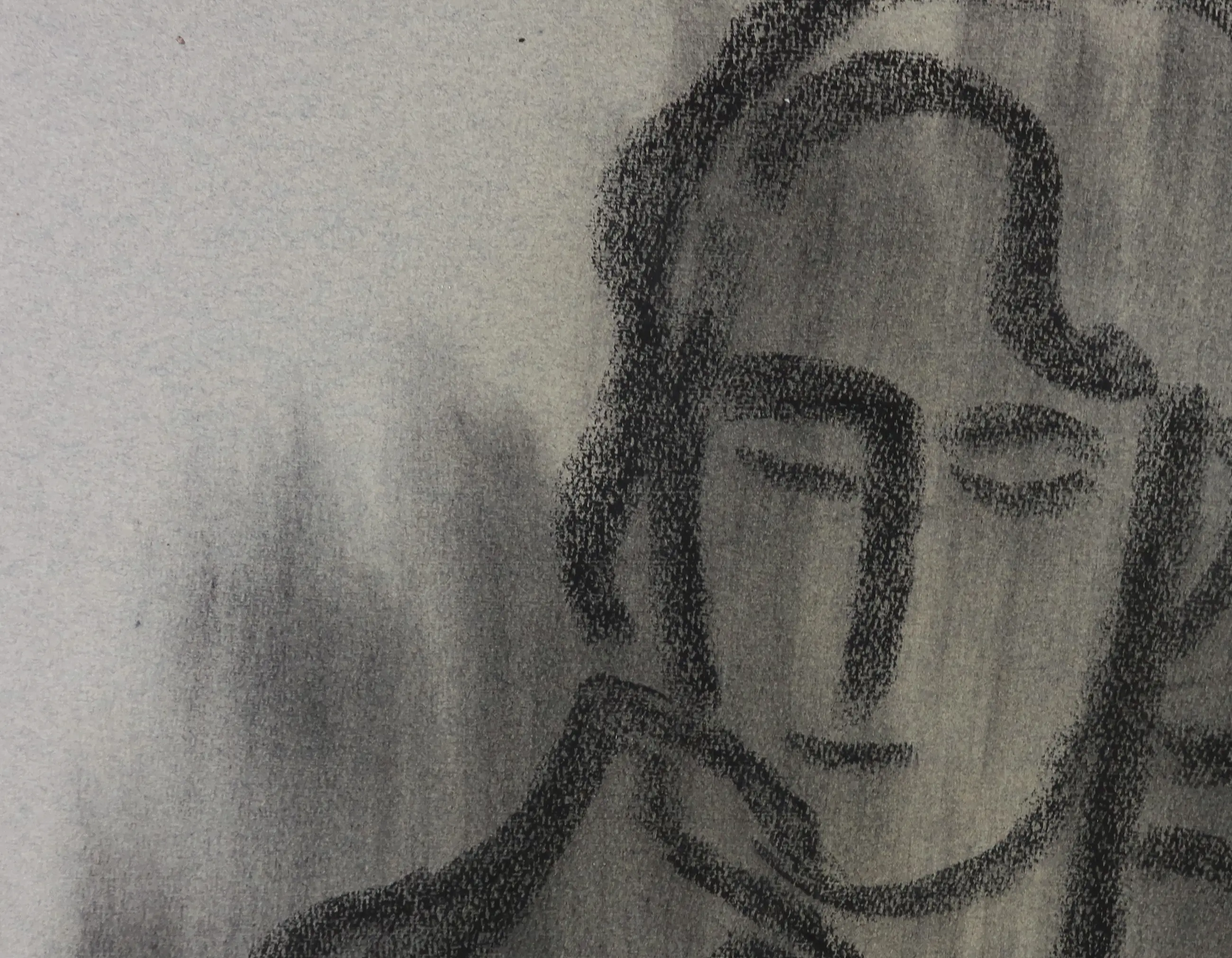 Andre van der Vossen - Pastel op Japans papier, Vrouwportret ...