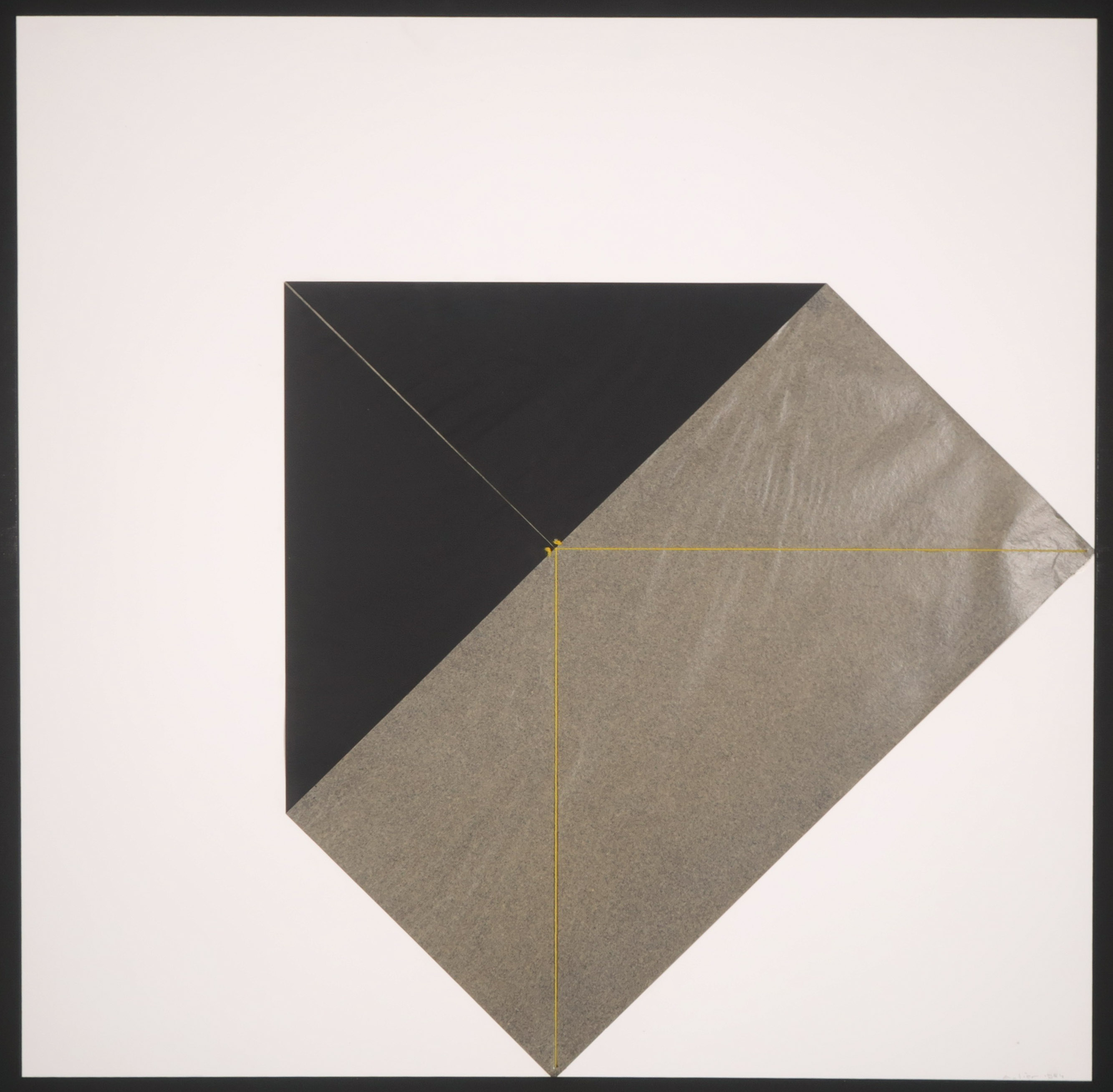 Andre van Lier - Collage op papier, Vouwen binnen vierkant Verkocht ...