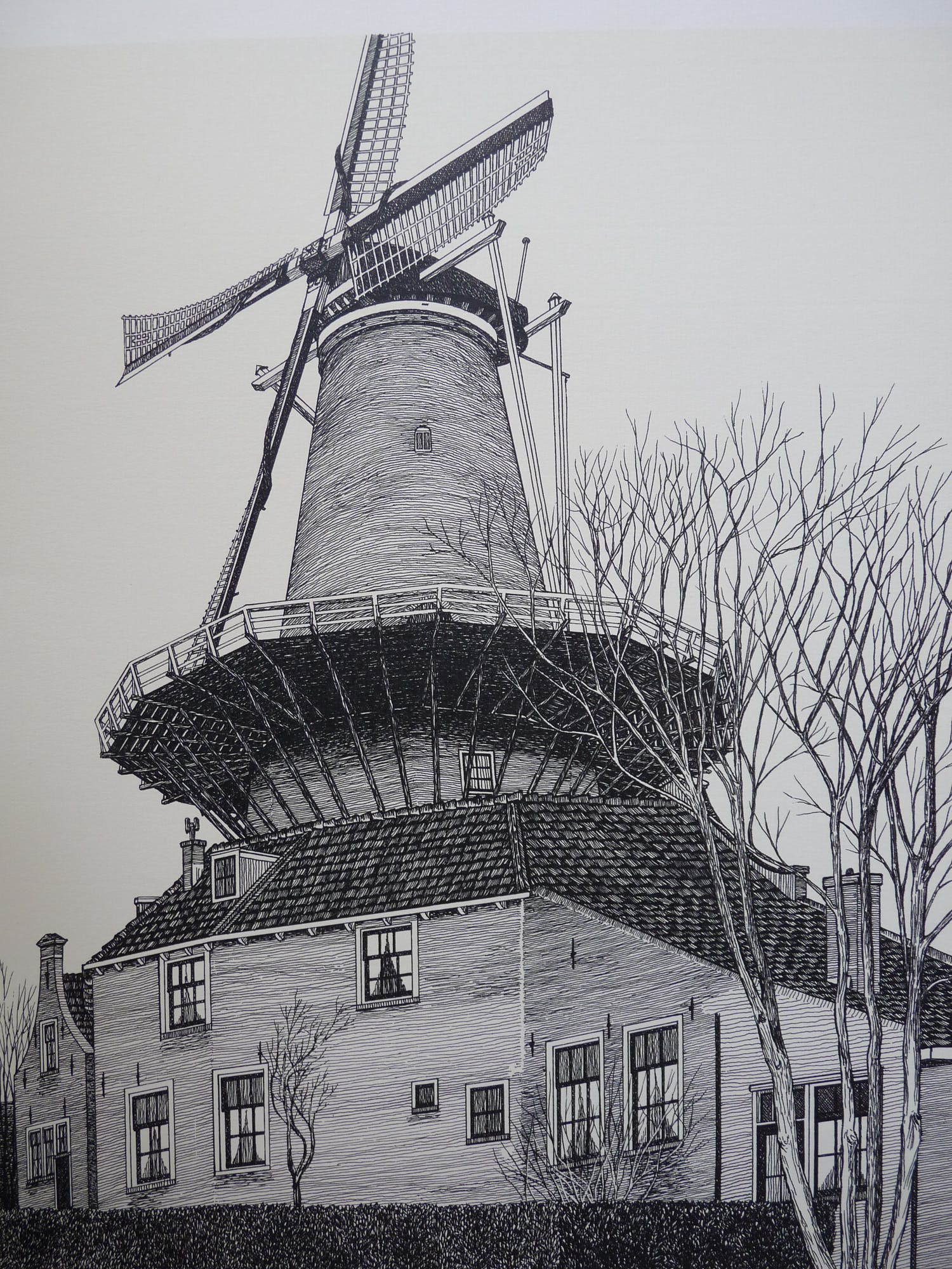Sees Vlag - DELFT- MOLEN DE ROOS Verkocht | Kunstveiling.nl