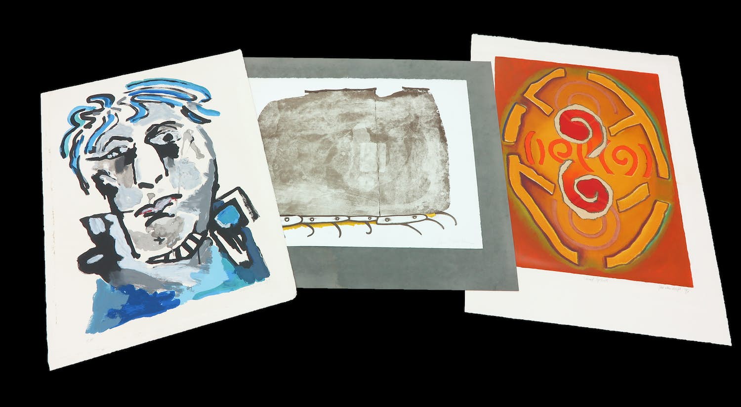 Olof Baltus - Jan Martens & Jan van Delft - Lot van drie werken op ...