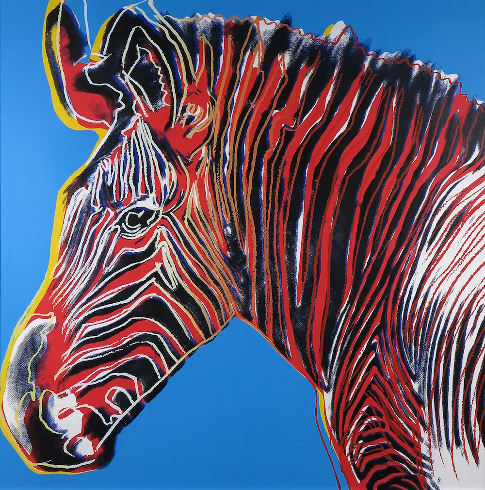 Andy Warhol - Grevy's Zebra uit de serie Endangered Species - Ingelijst ...