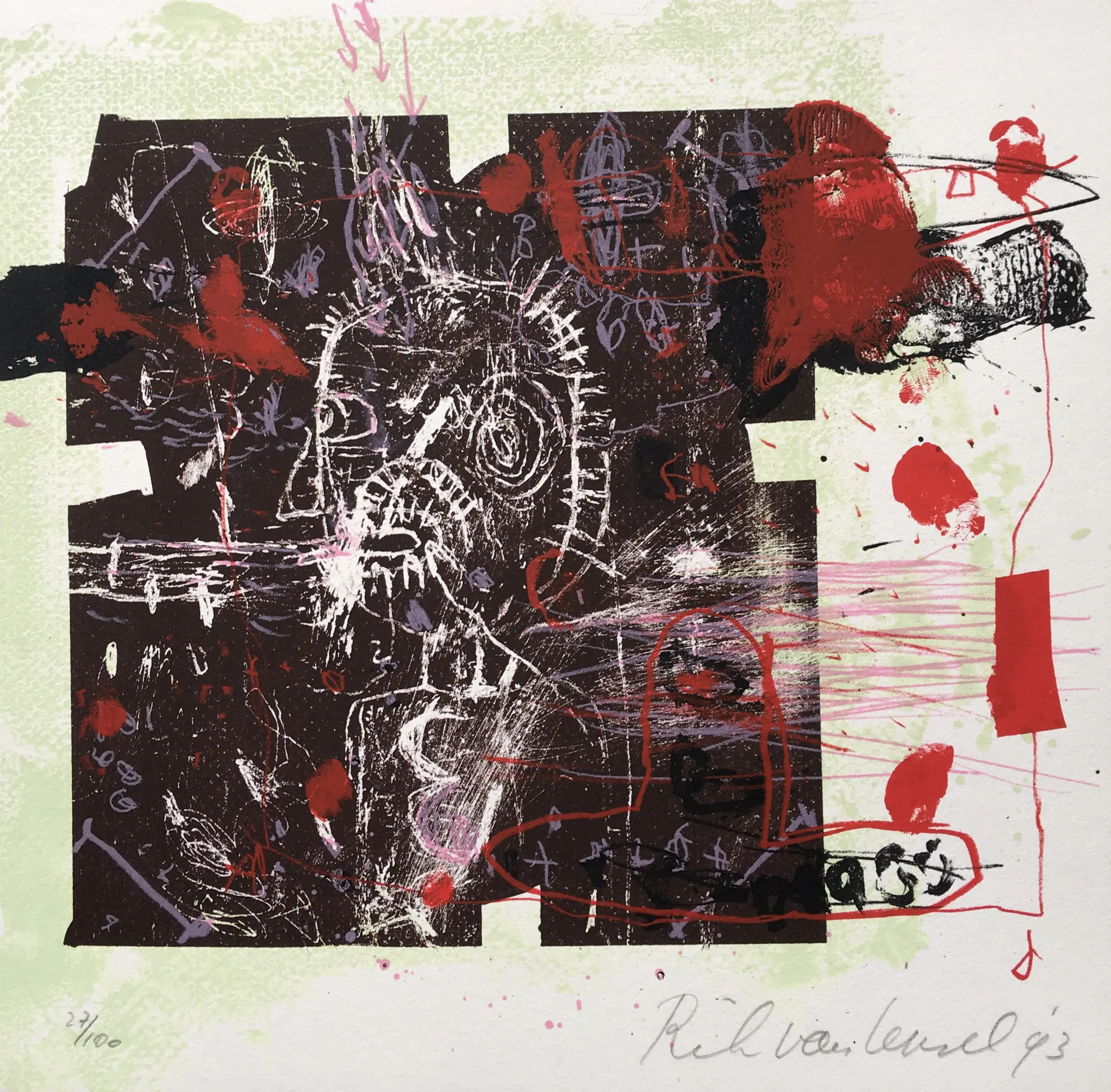 Rik van Iersel - litho - 1993 -oplage 100 ex. Verkocht | Kunstveiling.nl