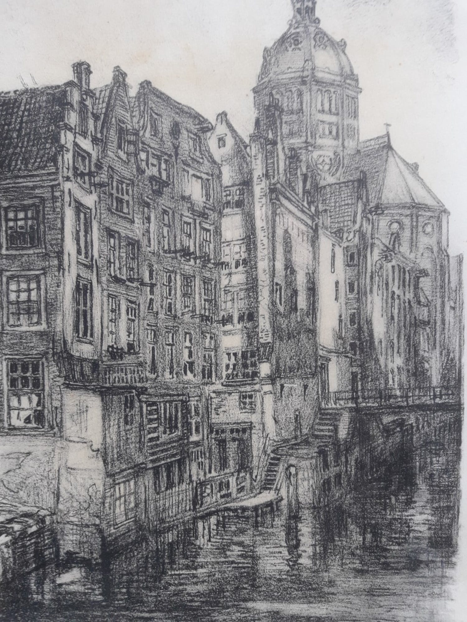 Louis Landre - oude zijds kolk (amsterdam). Verkocht | Kunstveiling.nl