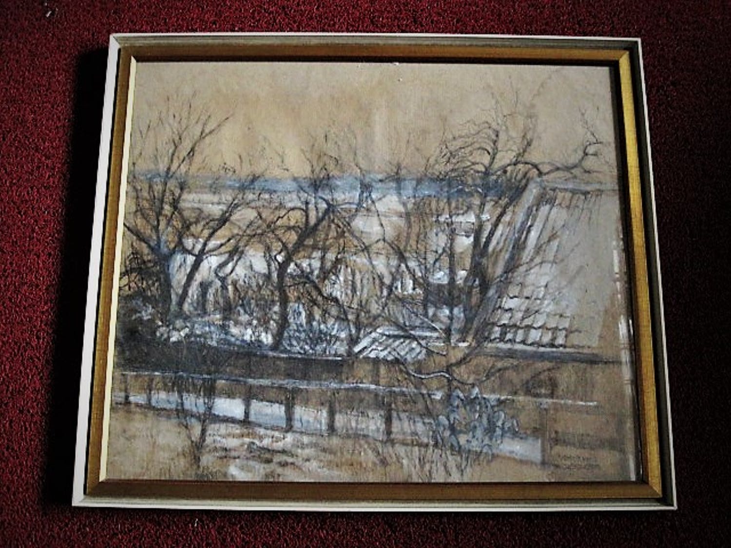 Chris Jansen - Grote 1952 Gem.Techniek "Winter te Westzaan" van jong ...