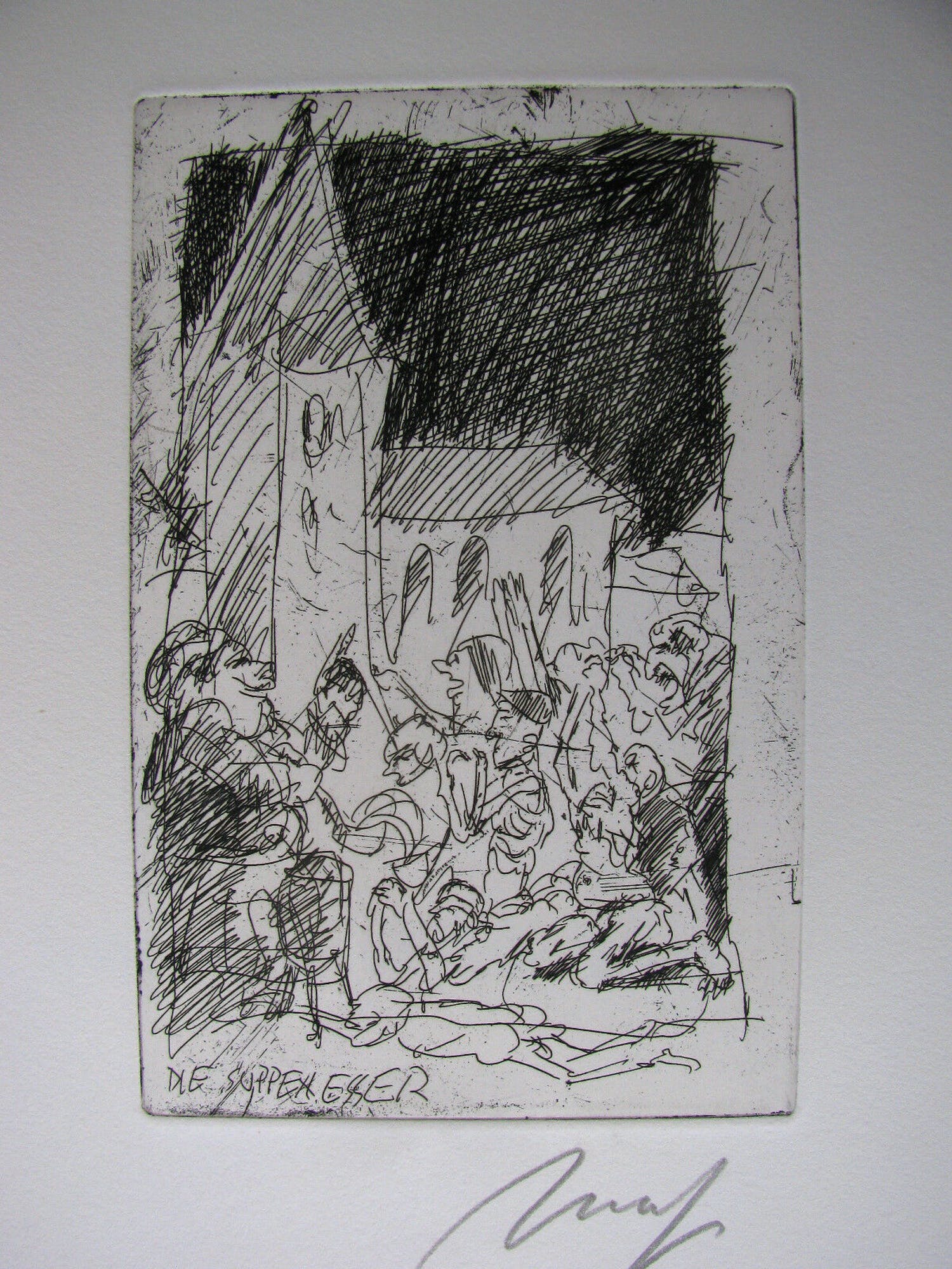 Alfred Hrdlicka - DIE SUPPENESSER Verkocht | Kunstveiling.nl