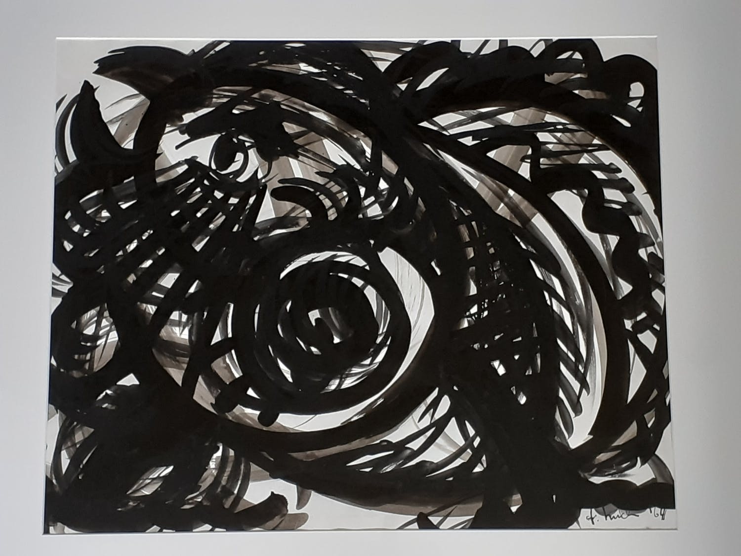 Fien Huth - Vroege, originele inkttekening uit 1964 - ingelijst ...