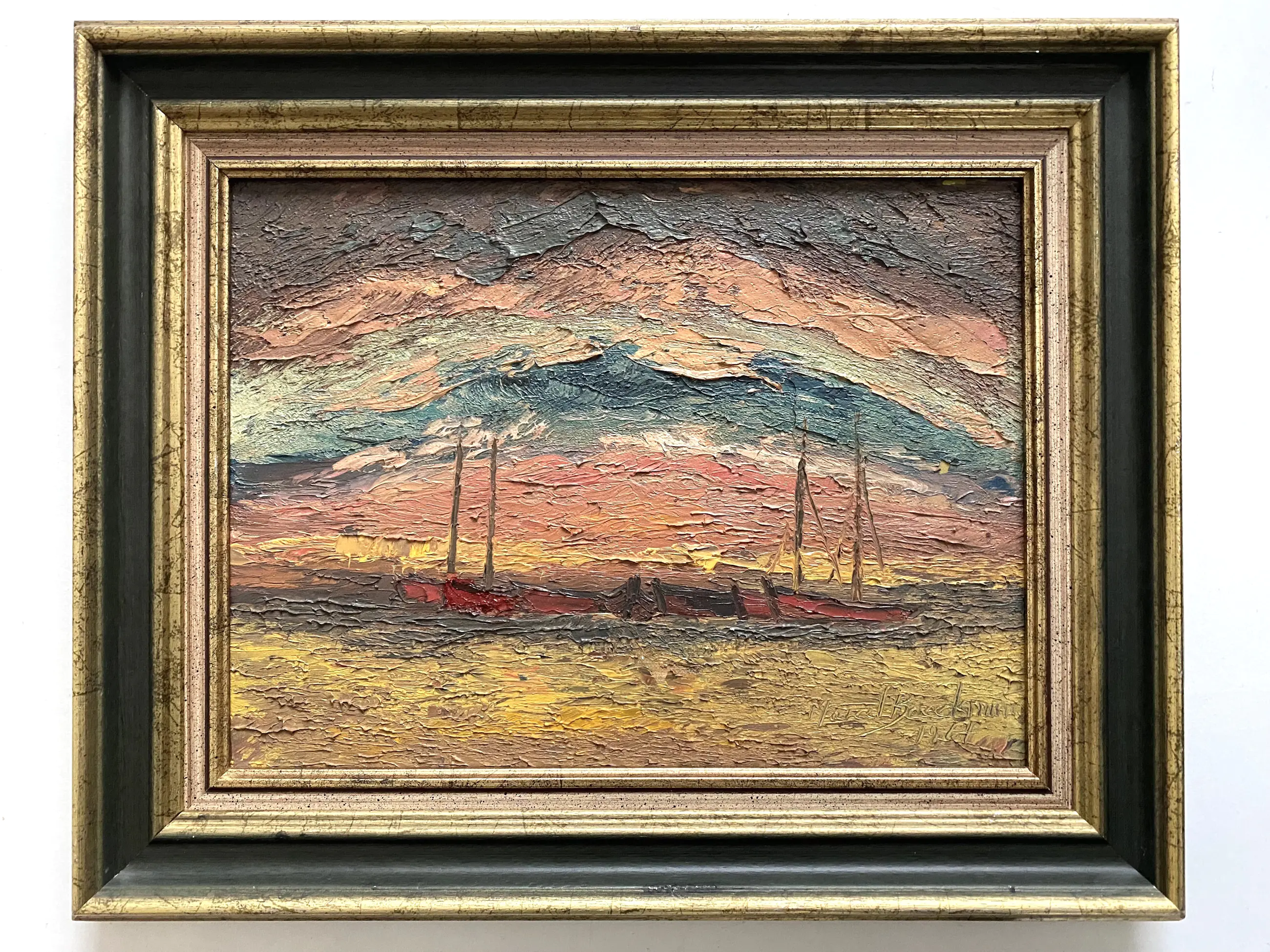 Marcel Beeckman - Boten aan het strand Verkocht | Kunstveiling.nl