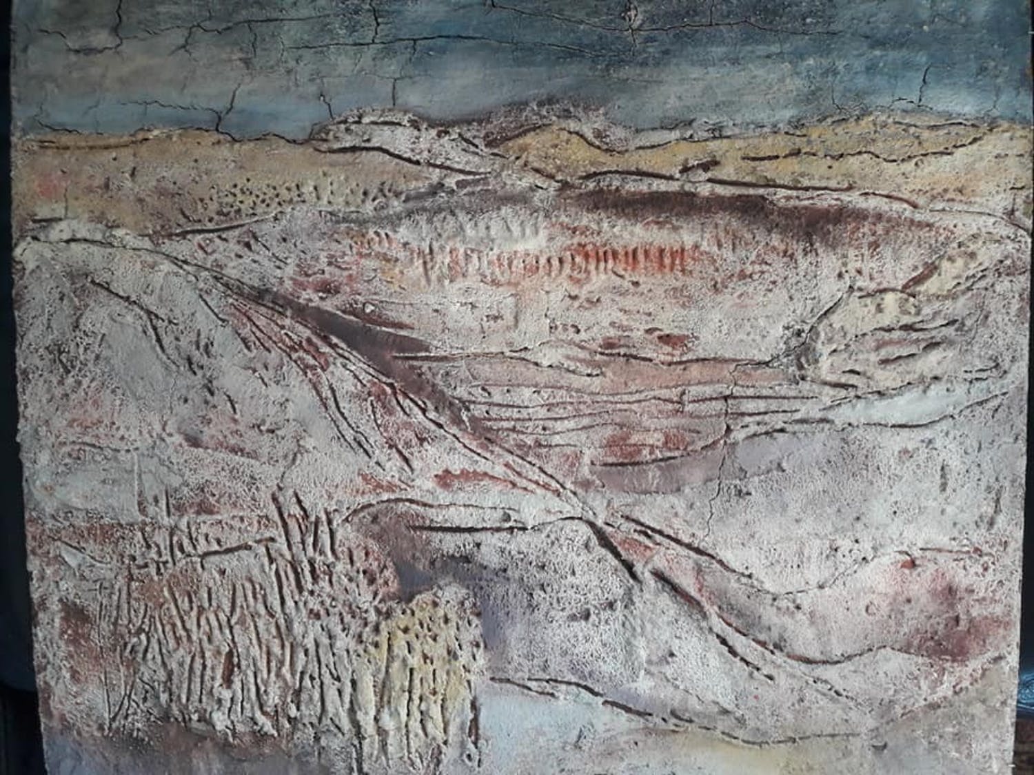 Rijnhard Schregardus - Materieschilderij. Verkocht | Kunstveiling.nl