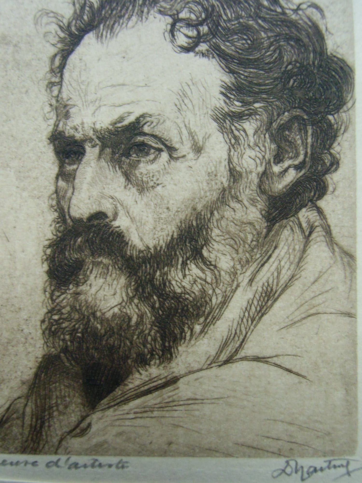 Dirk Harting - PORTRET VAN MAN MET BAARD Verkocht | Kunstveiling.nl