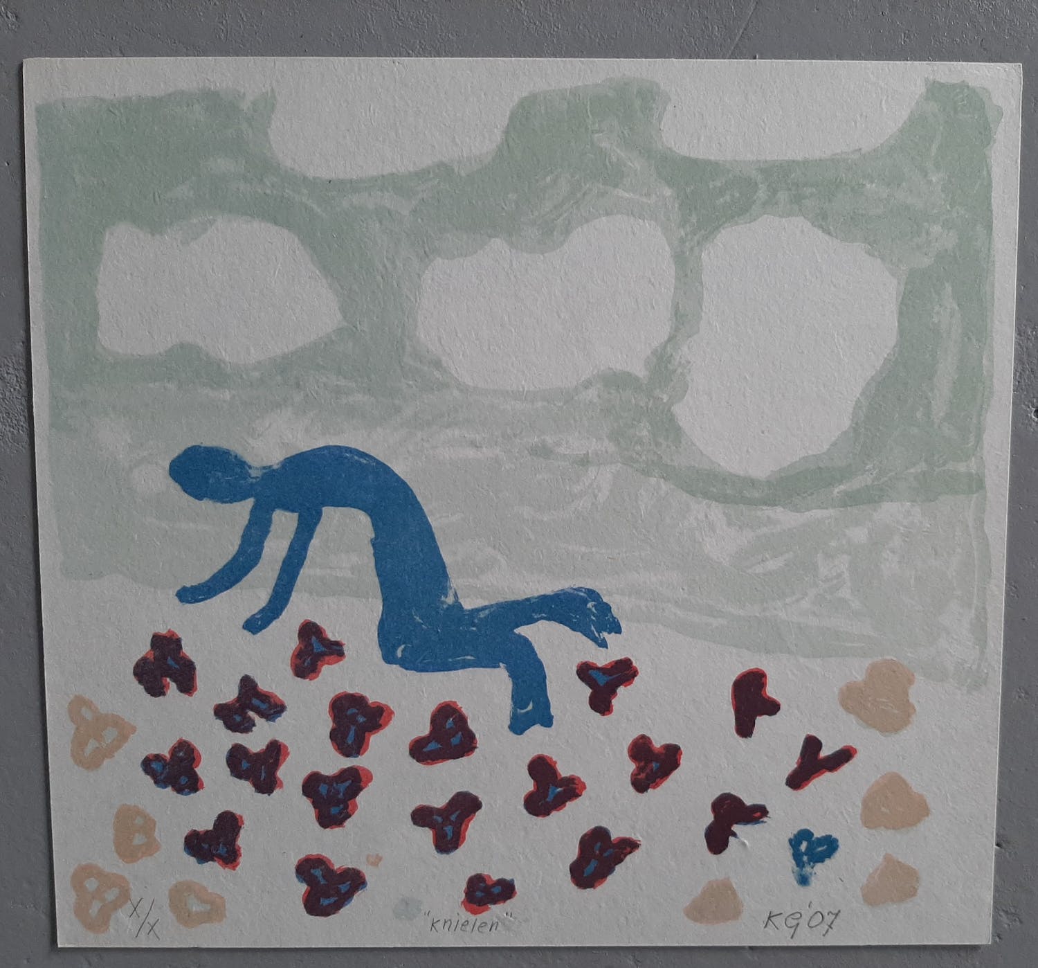 Klaas Gubbels - 'Knielen' kleine oplage Verkocht | Kunstveiling.nl