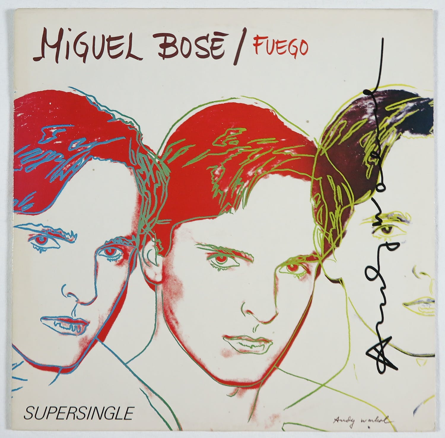 Andy Warhol - Handgesigneerd hoes van Miguel Bose + Extra's Verkocht ...