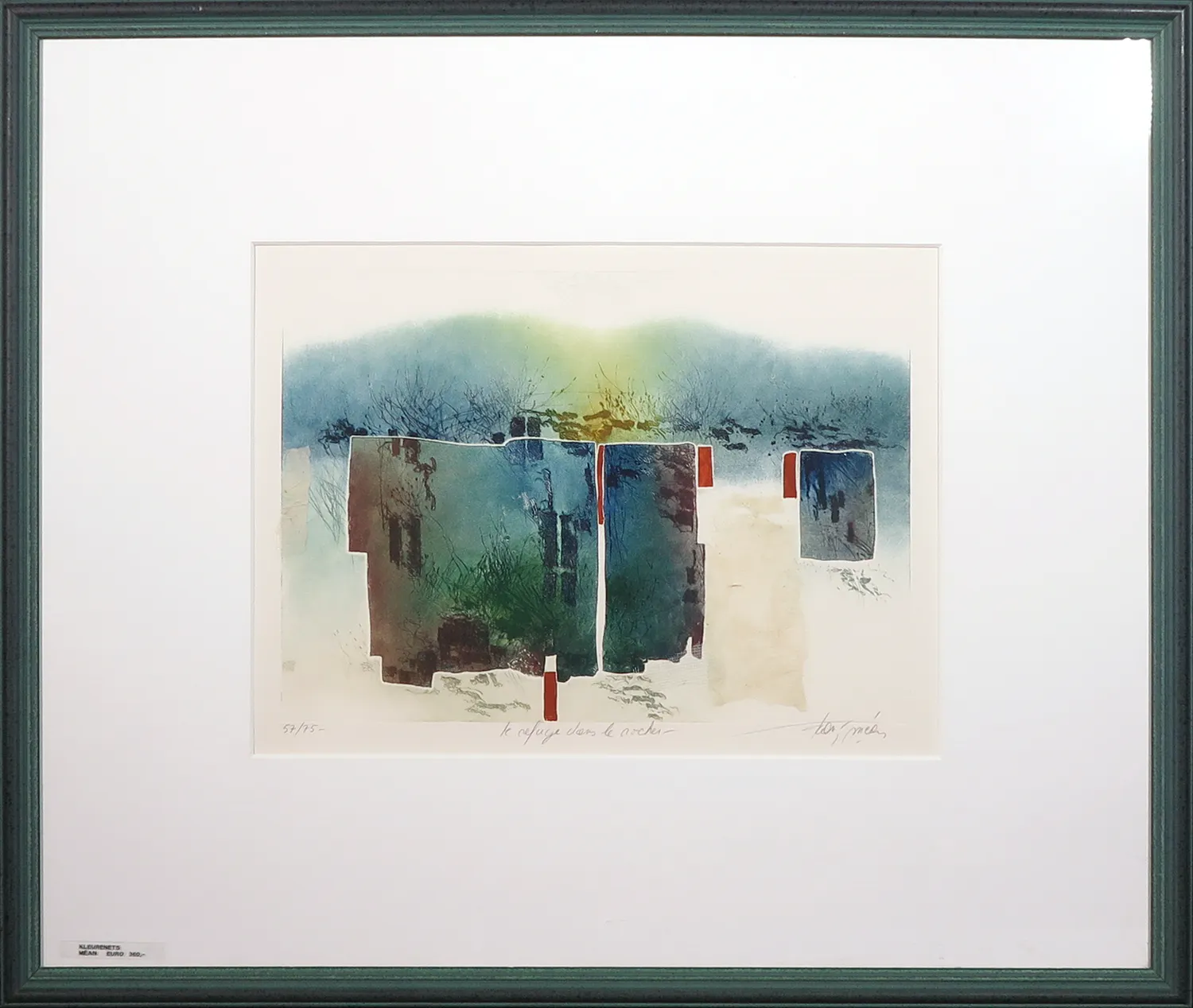 Francis Mean - Kleurenets, Le refuge (...) - Ingelijst Verkocht ...