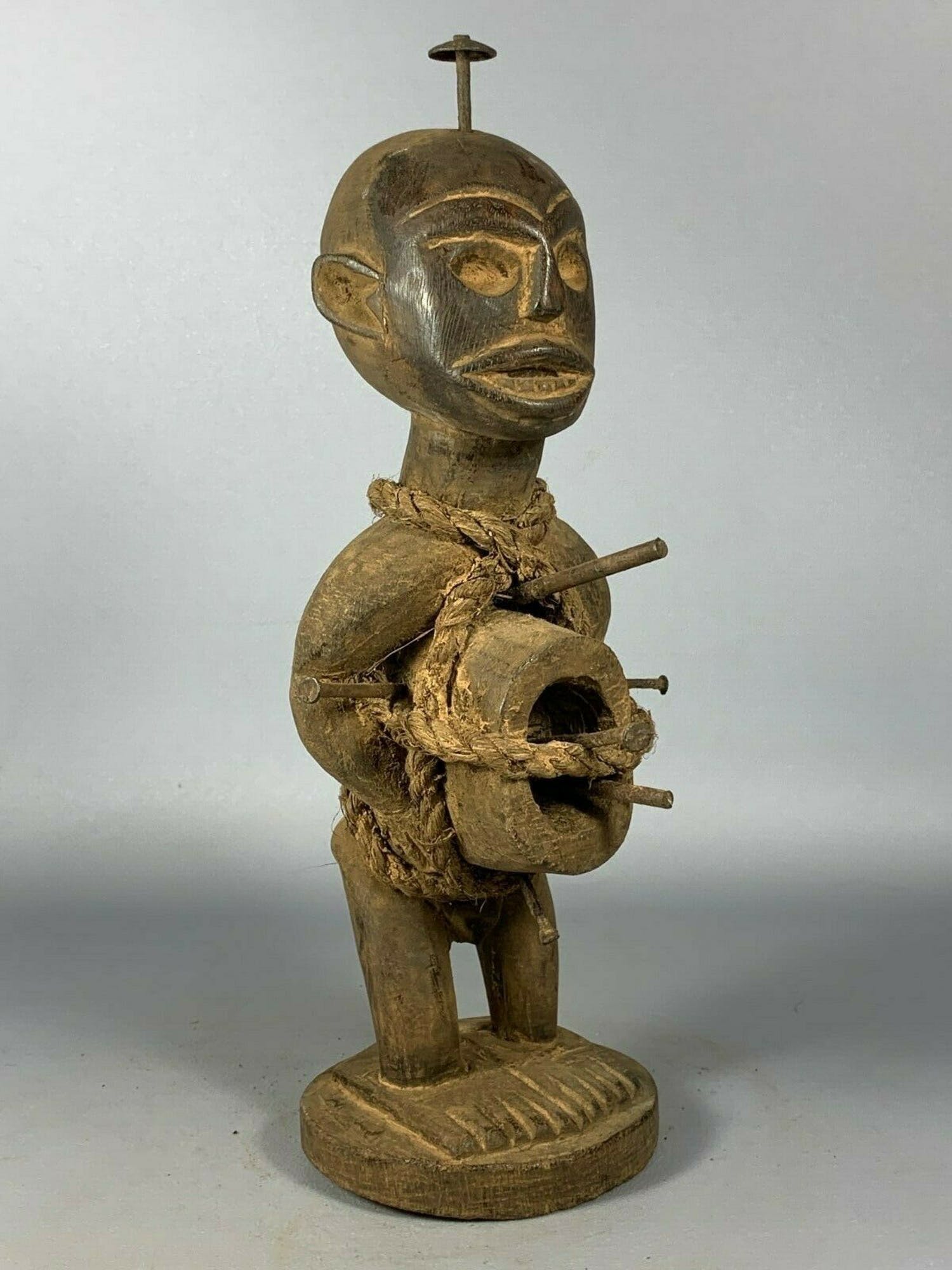 Bakongo - 200727 - Old Tribal used African Bakongo magic nail statue ...
