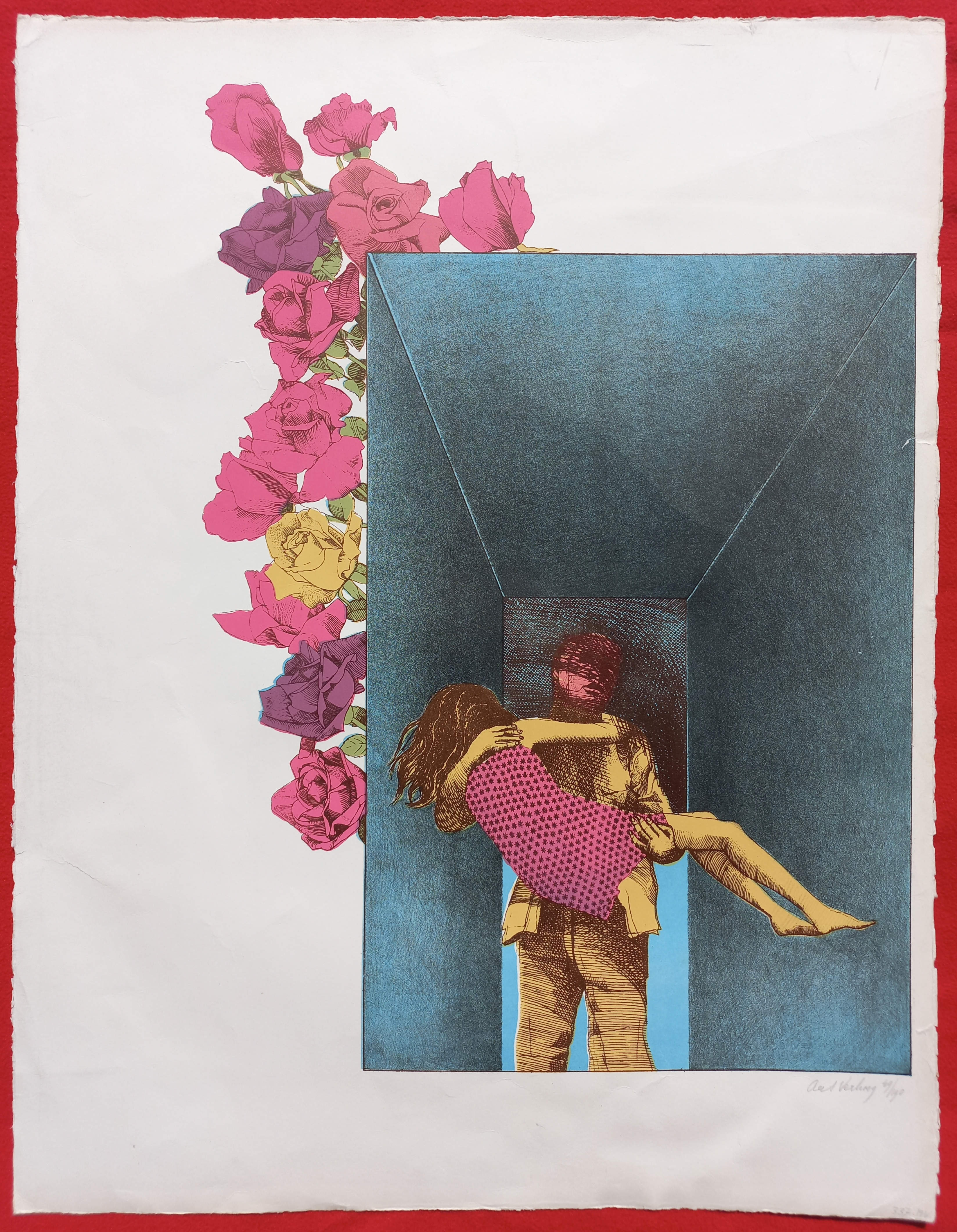 Aat Verhoog - Just married, litho kopen? Bied vanaf 35! | Kunstveiling.nl