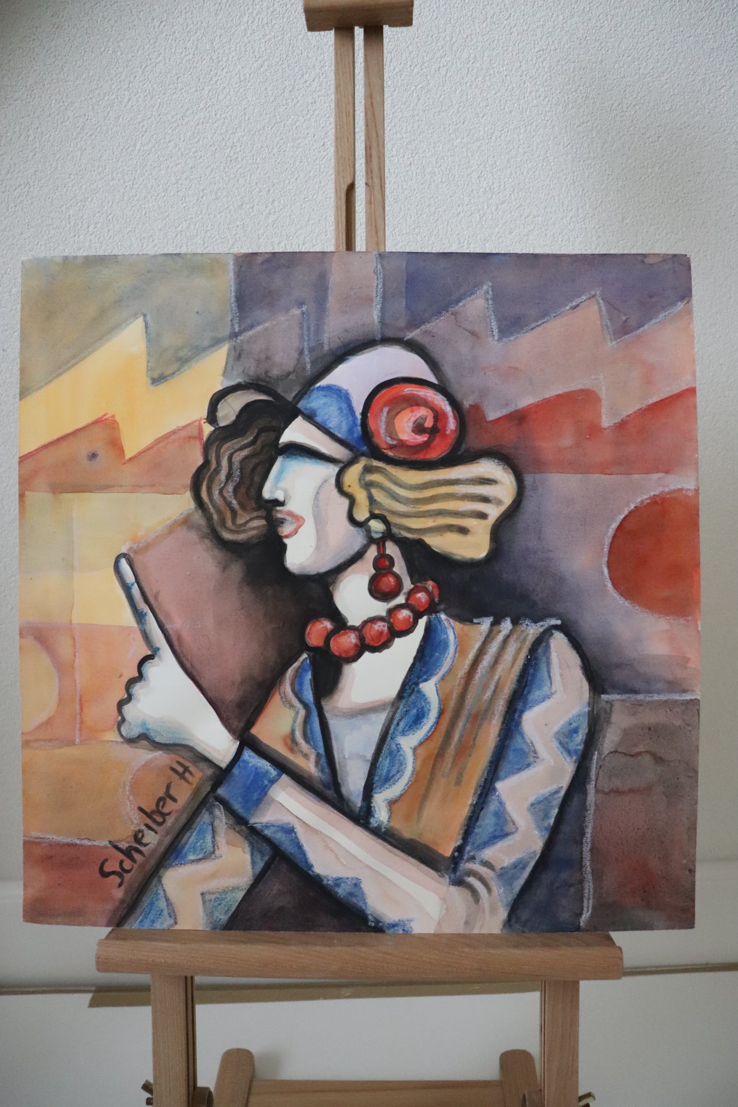 Hugo Scheiber - vrouw met wijzende vinger kopen? Bied vanaf 450 ...