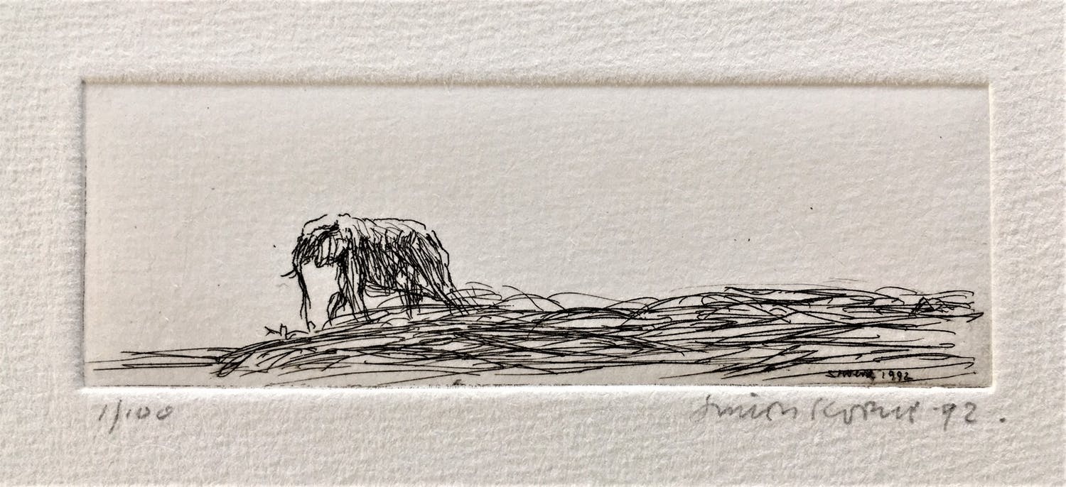 Simon Koene - Eenzame olifant Verkocht | Kunstveiling.nl