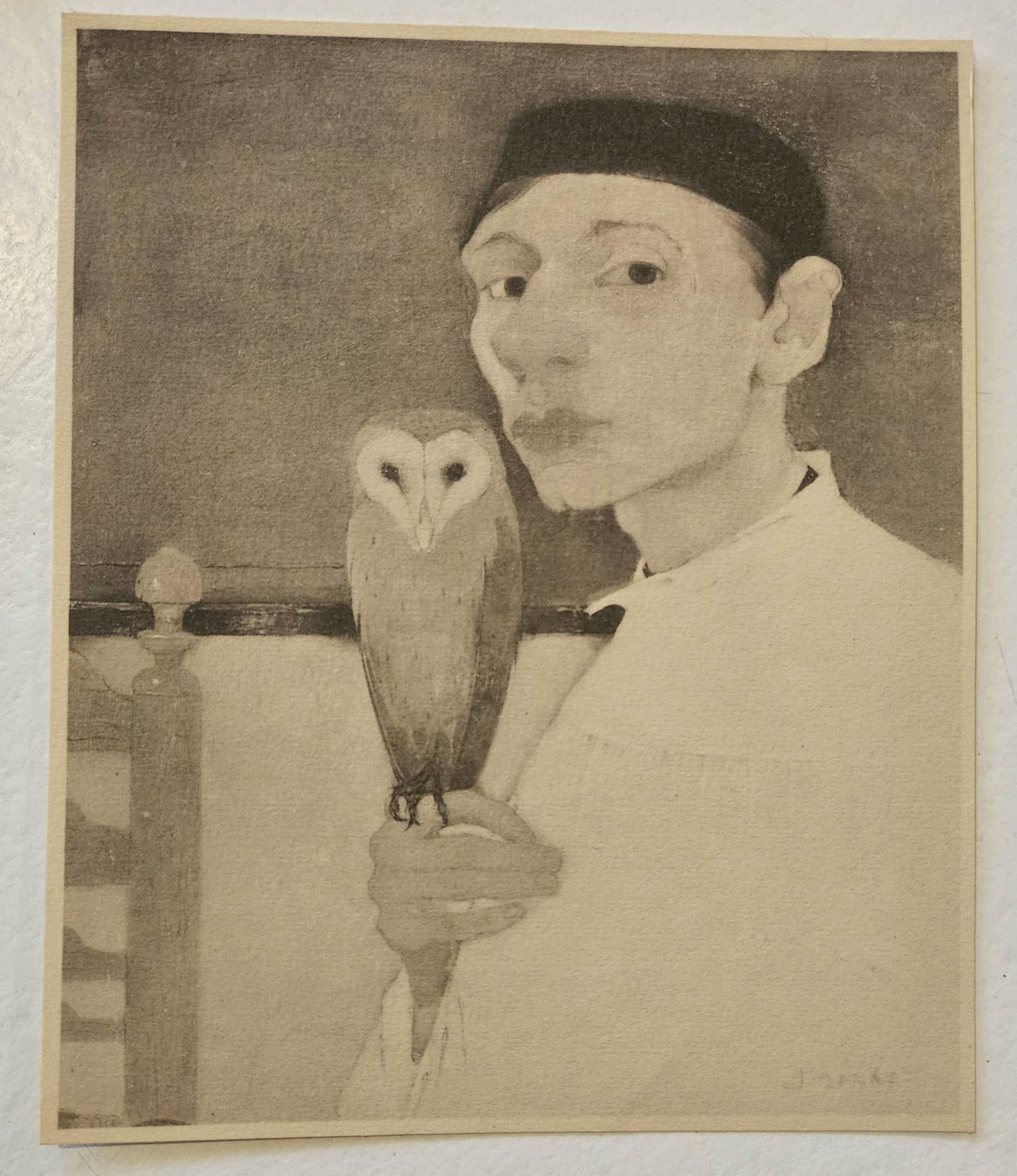 Jan Mankes - Zelfportret met Uil Verkocht | Kunstveiling.nl