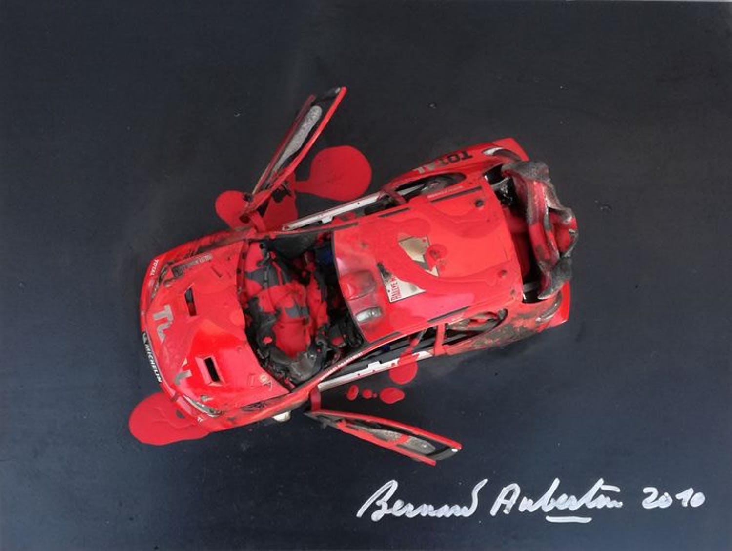 Bernard Aubertin - Voiture Brûlé - Uniek werk - 32 x 42 x 13 cm ...