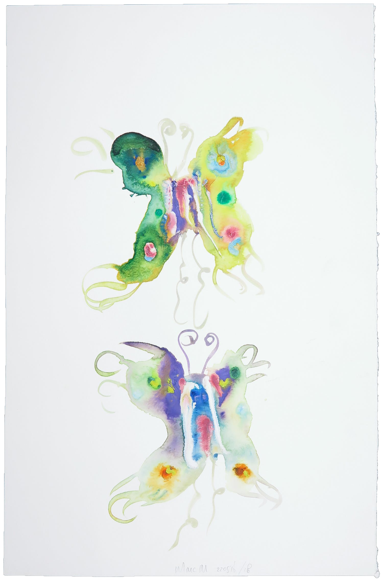 Marc Mulders - Aquarel, Vlinders Verkocht | Kunstveiling.nl