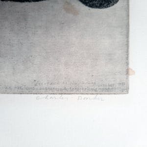 Charles Donker - Dode Beflijster kop naar rechts - bijzondere ets uit ...