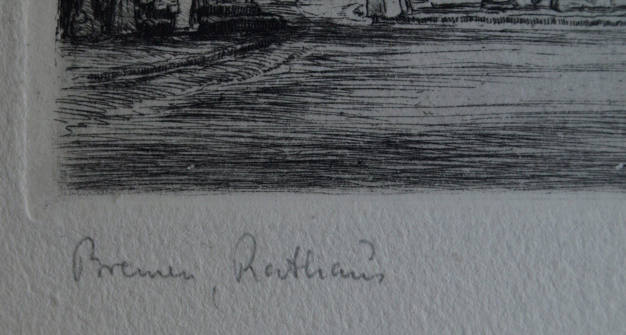 Paul Geissler - Ets, Stadhuis Bremen , ‘Rathaus Bremen’ – gesigneerd ...