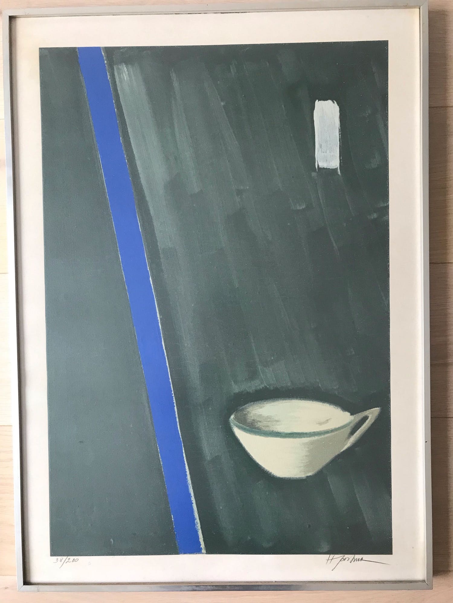 Hannes Postma - koffiekopje, semi-abstract Verkocht | Kunstveiling.nl