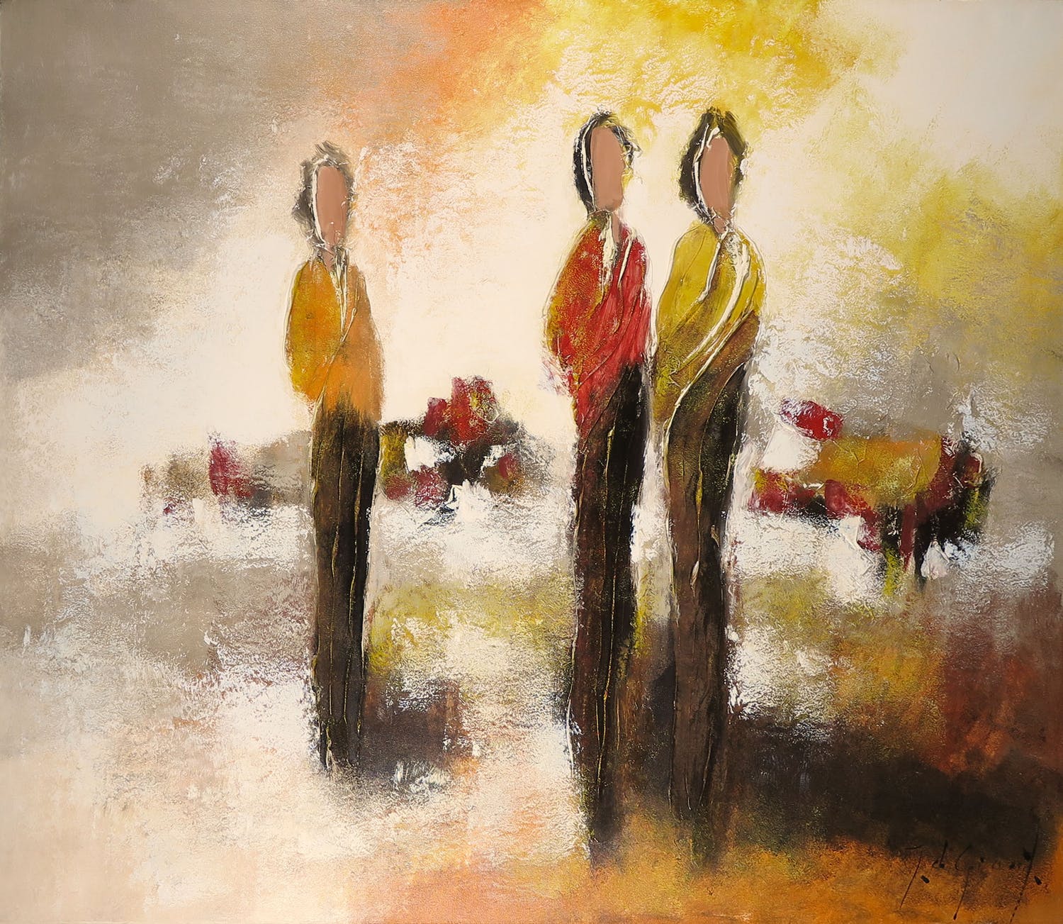 Jochem de Graaf - Olieverf op doek, Wachten op afstand (Groot) Verkocht | Kunstveiling.nl